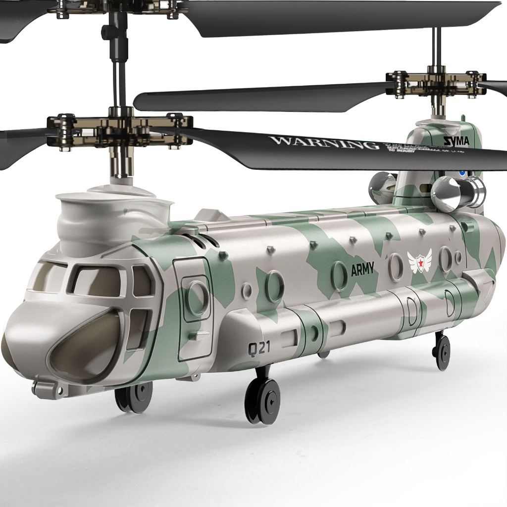 SYMA Remote Control Helicopter,2.4GHz Q21 Military Transport RC Armed ...