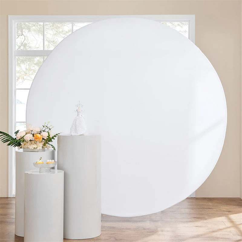 Solid Color Round Backdrops Cover Wedding Children Birthday Party Decor ...