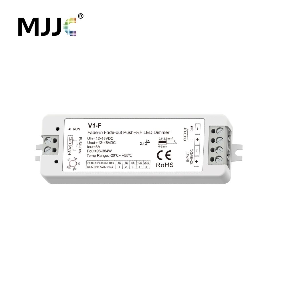1CH*8A 12V-48VDC 24V CV Fade-in Fade-out LED Dimmer Push Dim V1-F 5 ...