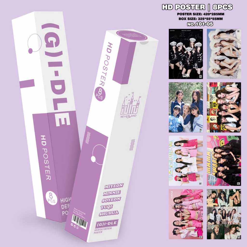 One Set/8 Sheets Kpop BTS BLACKPINK STRAYKIDS TWICE GIDLE NEW JEANS ...