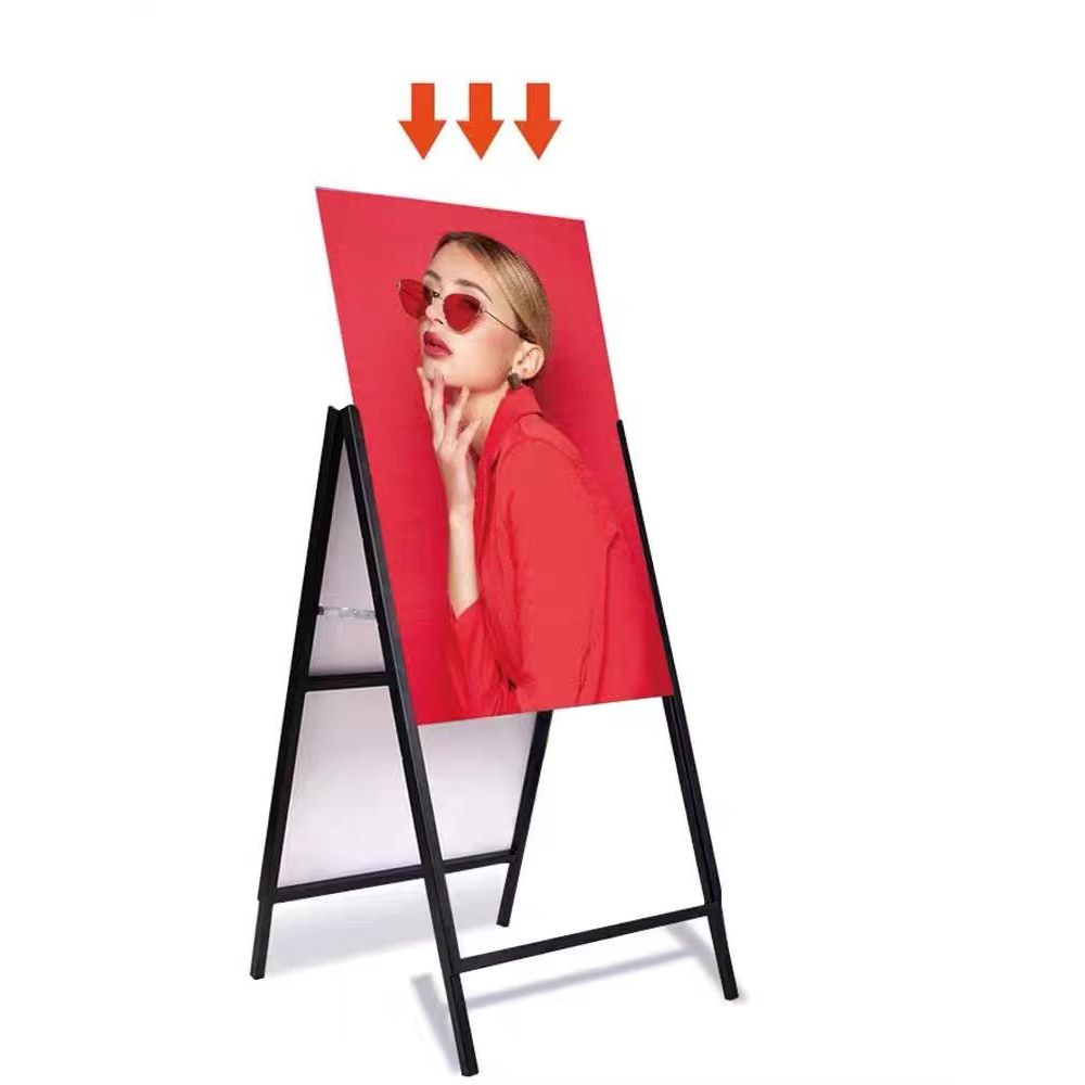 freestanding a-frame stand black a frame sign stand display sign holder ...