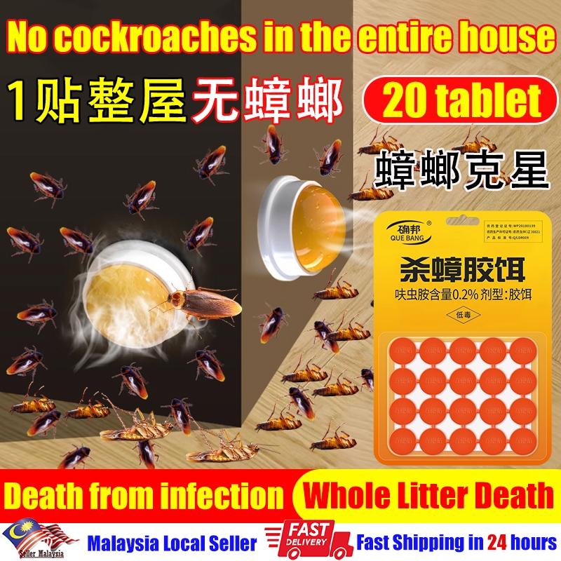 【INEFFECTIVE REFUND】Cockroaches killer bait Ubat Lipas 20pcs Gel Patch Bait Umpan racun Lipas ...