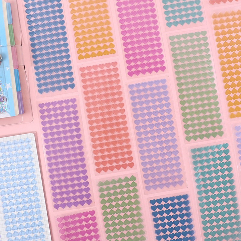8 Sheets Multiclor Love Style Transparent Stickers Journal Deco DIY ...