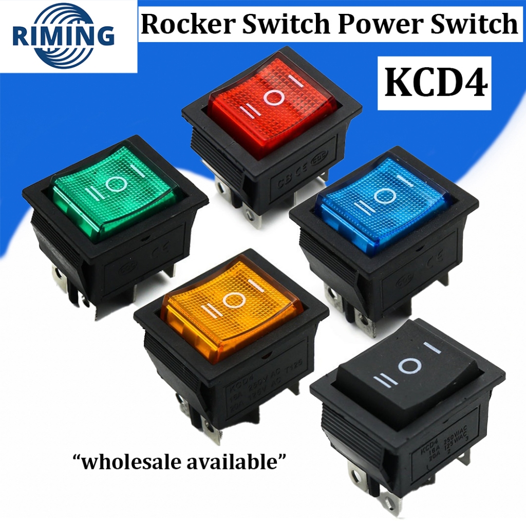 1pc KCD4 1PCS Rocker Switch Power Switch ON-OFF-ON 3-Position 6-Pin ...