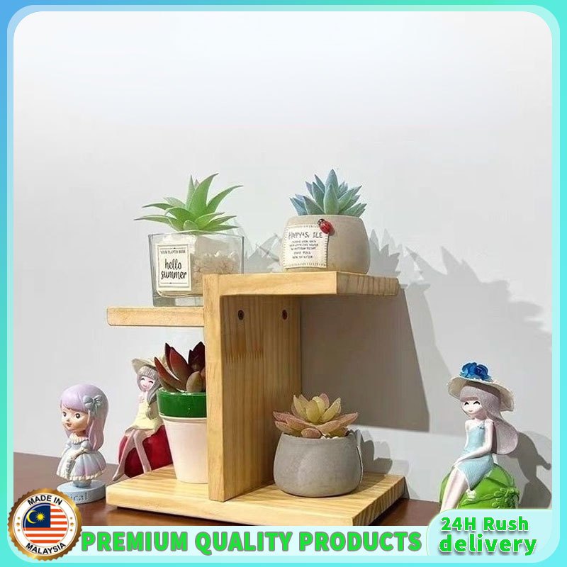 Simple Desktop Flower Rack Wooden Mini Succulent Plant Rack Multi-layer ...