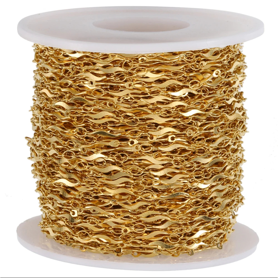 1Meter 2Meter Small Stainless Steel Curved Line Gold Chains for ...