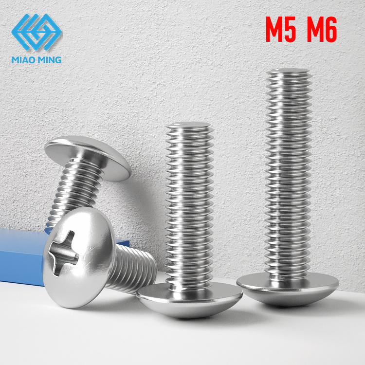 M5 M6 Philips Screw Cross Truss Head Machine Screws Mushroom Big Flat ...