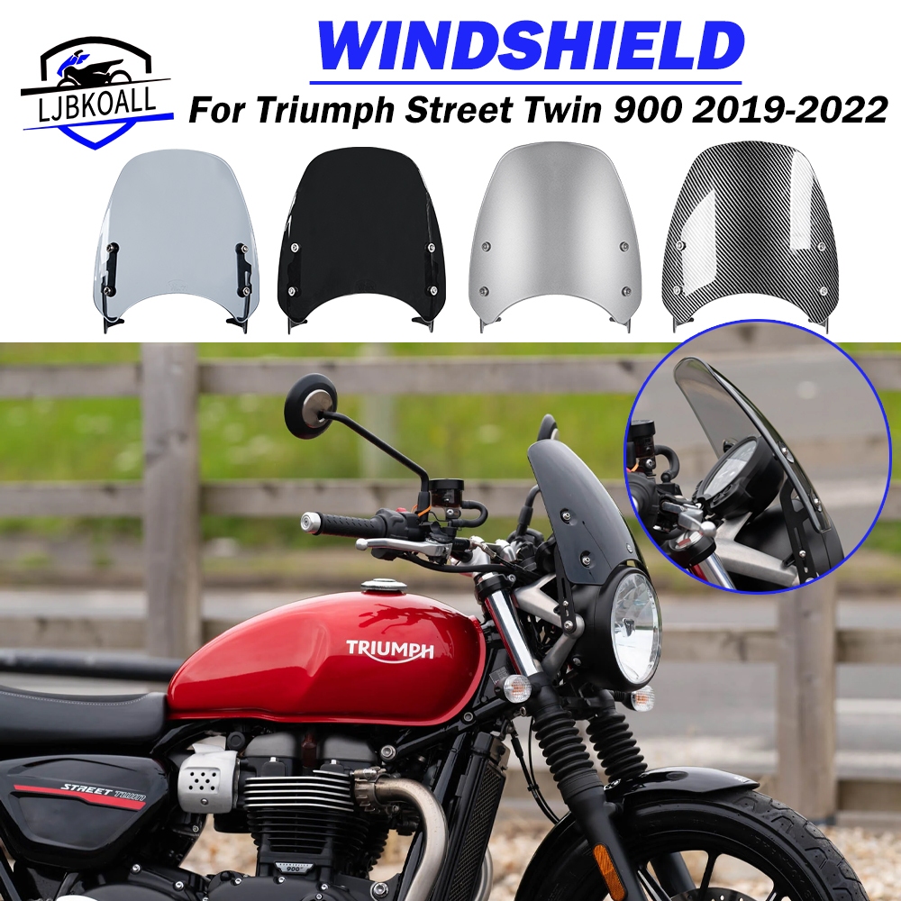 LJBKOALL Motorcycle Windshield Windscreen Visor Wind Screen Deflector ...