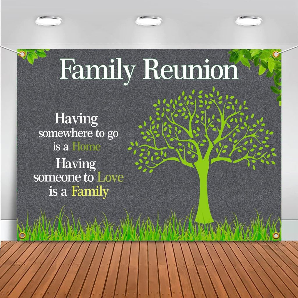 Family Reunion Backdrop Banner - Family Tree Photo Booth Props Family ...