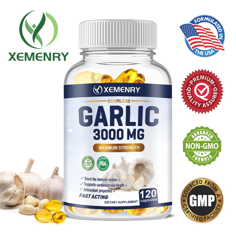 GARLIC 3000 MG - Natural Antioxidant - Contains Organic Allicin ...