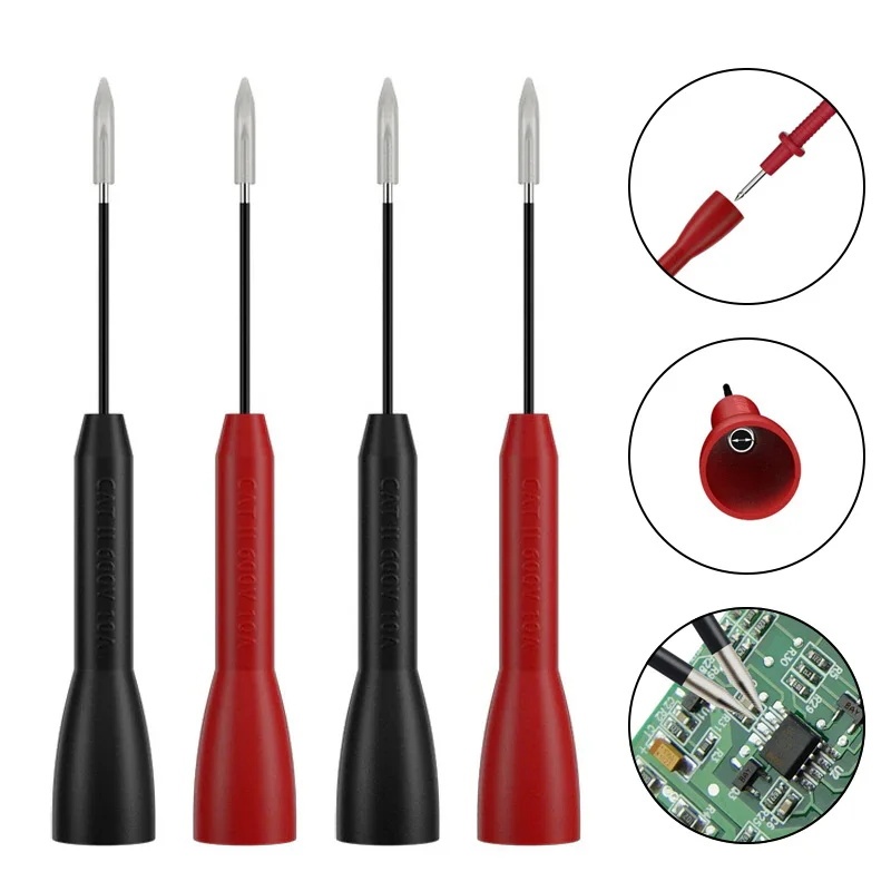 2/4PCS Universal Multimeter Test Probes Tips Measuring Device Pins ...