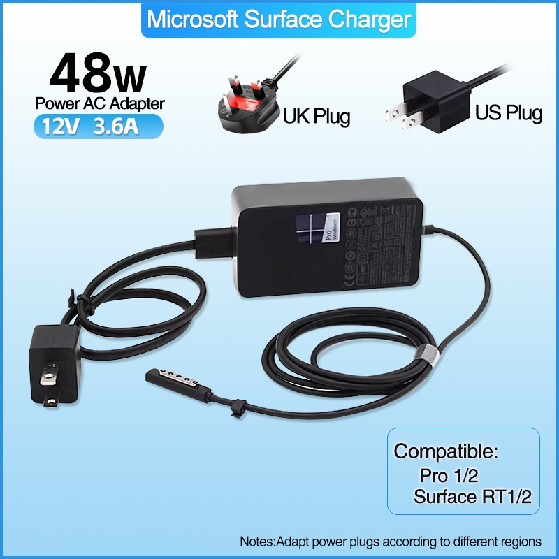 Microsoft Surface Pro 2 Pro 1 RT Charger, Surface Charger Surface Power ...