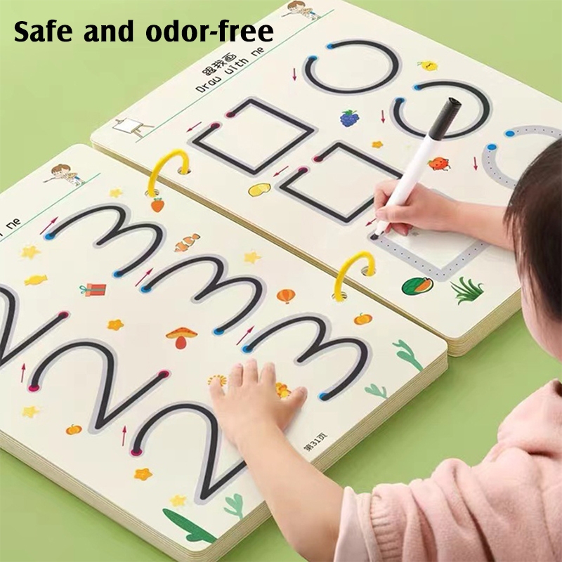 【MY COD】 Pen Control Training Preschool Education Learning Copybook ...