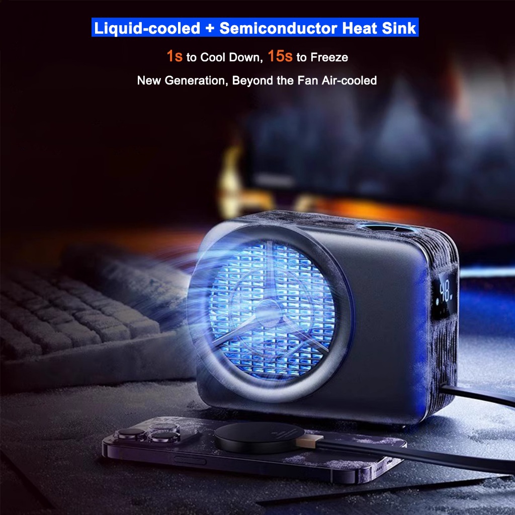 Phone Cooler for Gaming, 48w Magnetic Cell Phone Radiator with ...