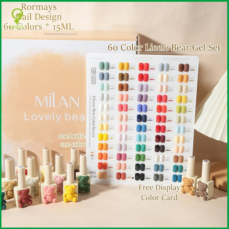 TQ 15ml 60 color Bear Show whiteness Gel Nail Polish Set Nail Kit for ...