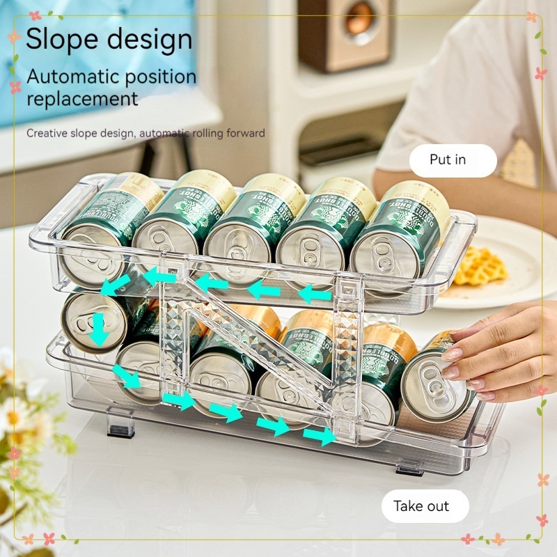 Double-layer Retractable Beverage Storage Box, Automatic Replenishment ...