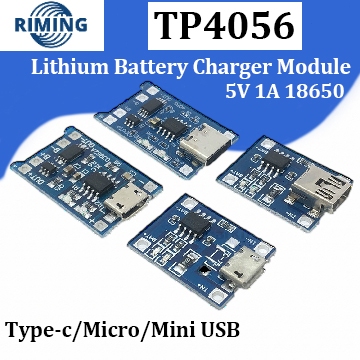 Type-c/Micro/Mini USB 5V 1A 18650 TP4056 Lithium Battery Charger Module ...