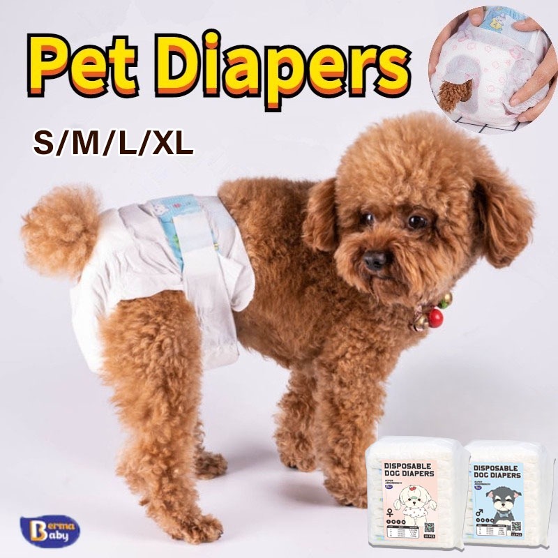 Pet Diaper Cat Dog Disposable Full Wrap Diaper Male Female Manner Belt ...