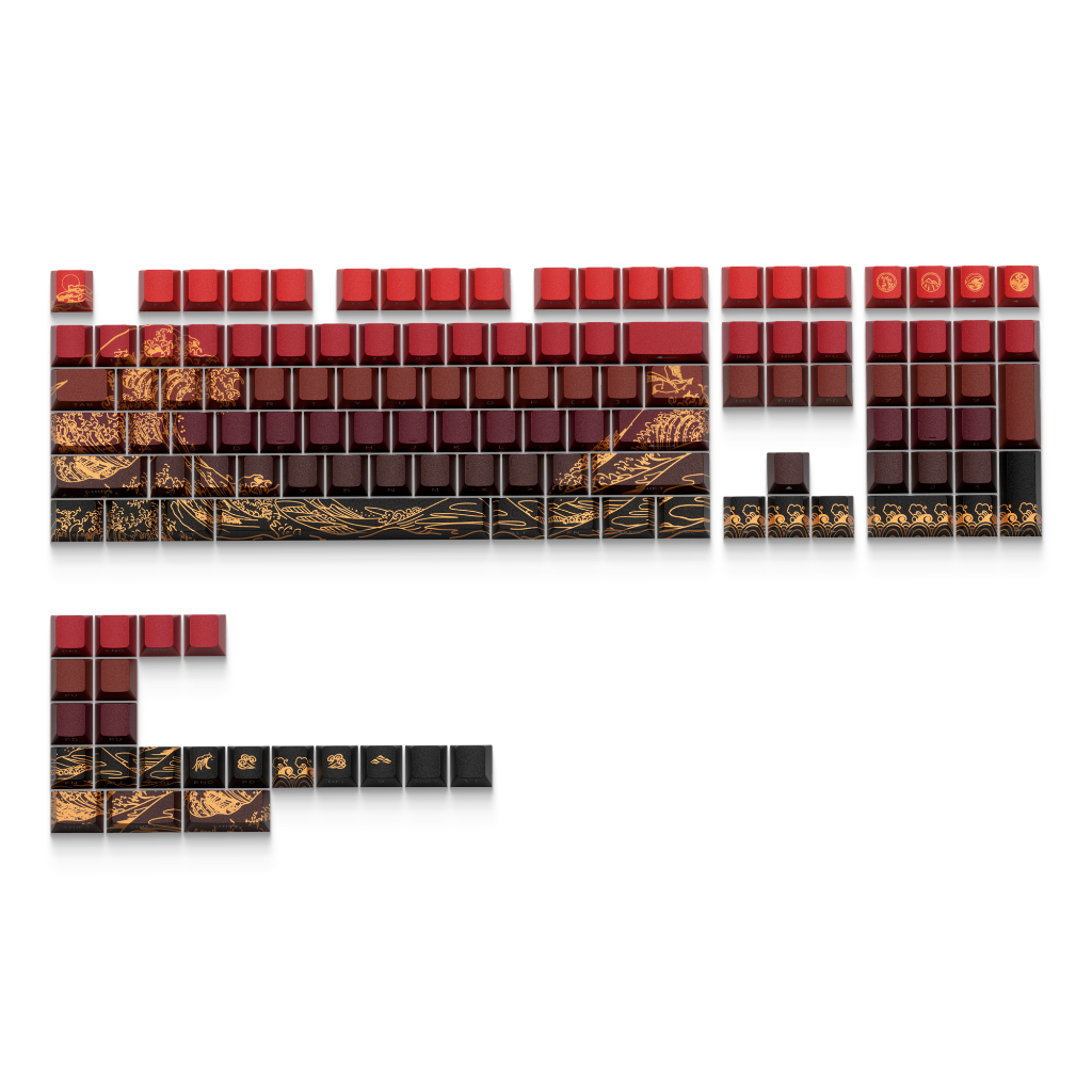 xvx Golden Line Coral Sea Key cherry Cap Dual Color Side Transparent ...