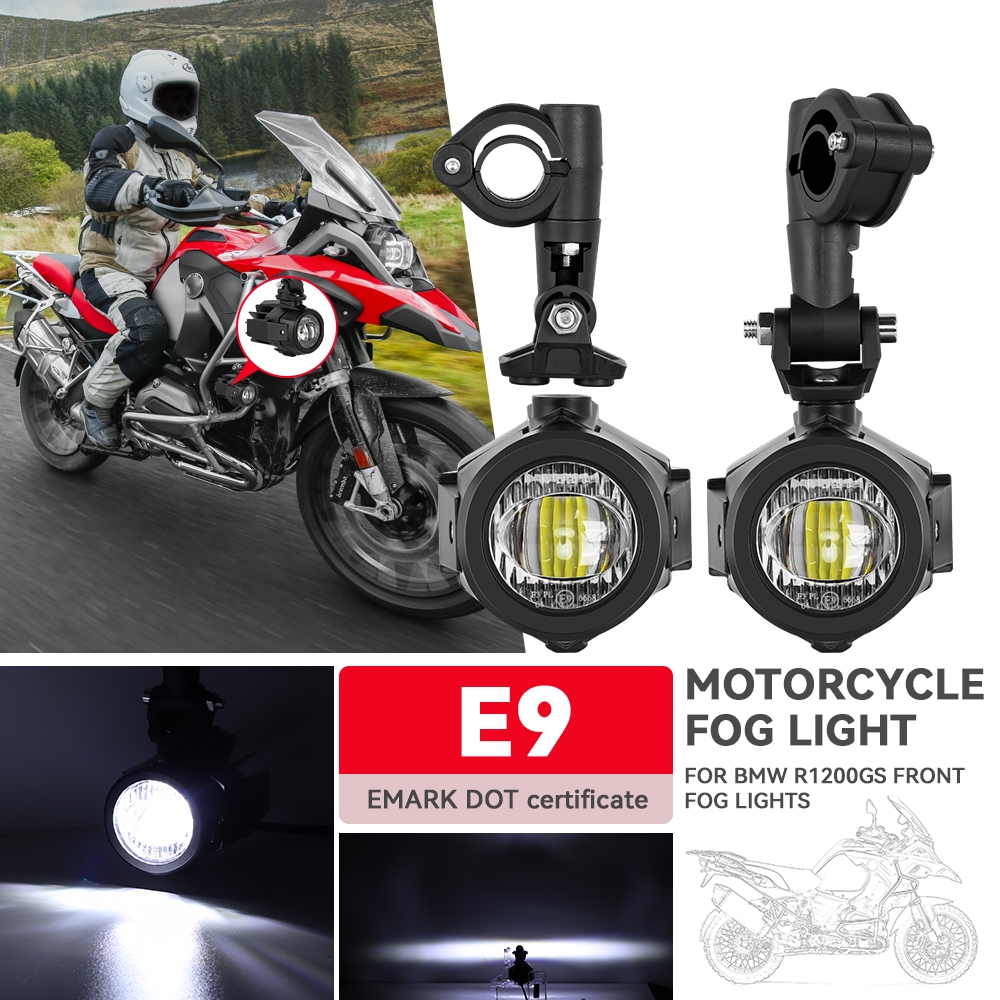 Universal Motorcycle LED Headlight Projector Lens ATV Driving Lamp Fog Light for BMW R1250GS ADV ...