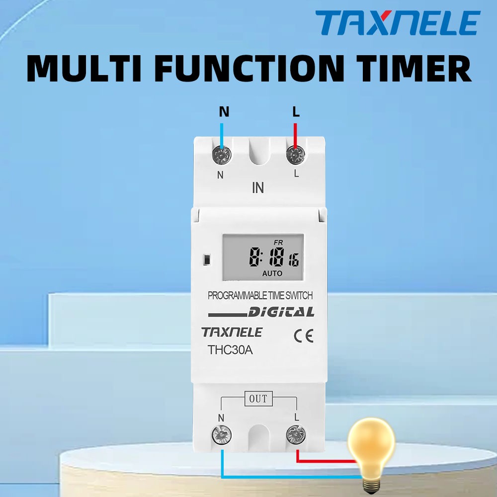 AC 220V Din Rail Weekly LCD Programmable Timer Switch Time Relay Switch ...