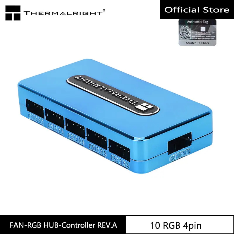 Thermalright PWM Fan Hub ARGB hub 10-Port 4 Pin PC Fan Controller 12V Fan Hub, Strong Paste ...
