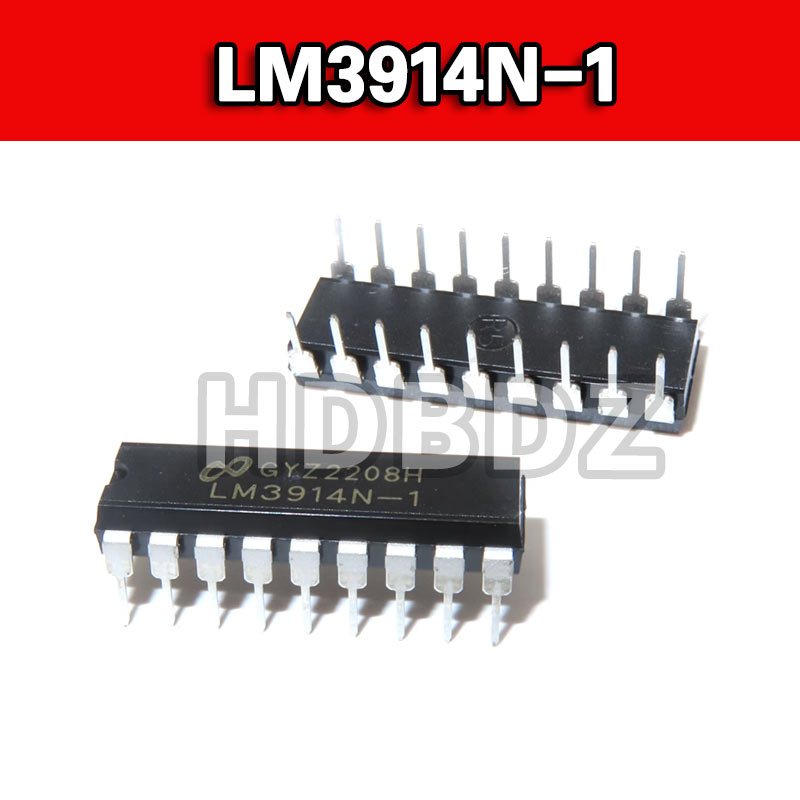5pcs LM3914N-1 Voltage Comparison Device LM3914 Power Display Board Commonly Used Chip IC DIP-18 ...