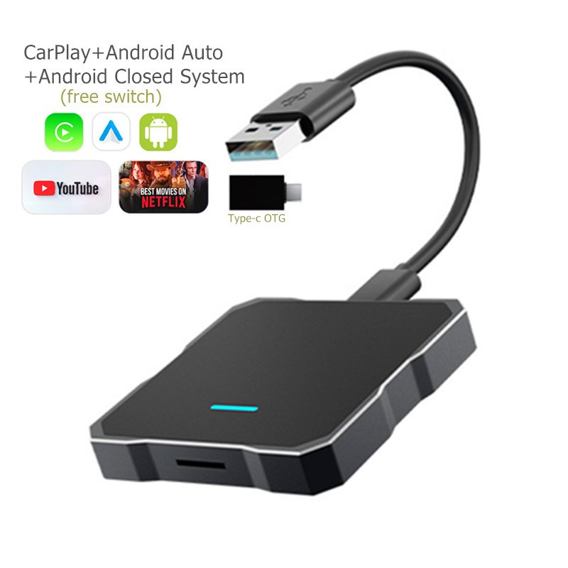 Portable Car play AI BOX Wireless CarPlay adapter Android Auto with ...