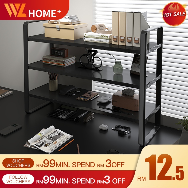 Table top Rack Book Rack Table Book Shelf Desktop Rack Cosmetic Storage ...