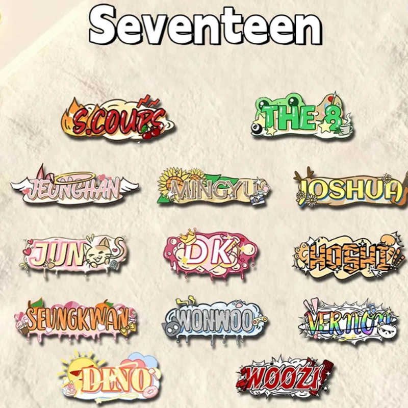 Seventeen Cute High Beauty Name Emblem Cartoon Pin | Shopee Malaysia