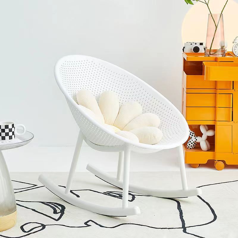 Nordic Plastic Rocking Chair Balcony Leisure Household Reclining Chair ...