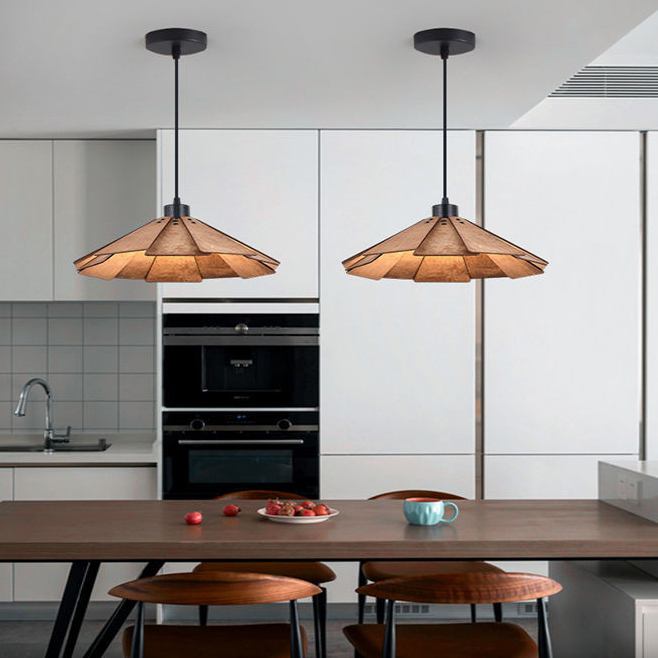 LAMPU GANTUNG SILING RUSTIC FARMHOUSE PENDANT LIGHTING FIXTURES, WOOD ...