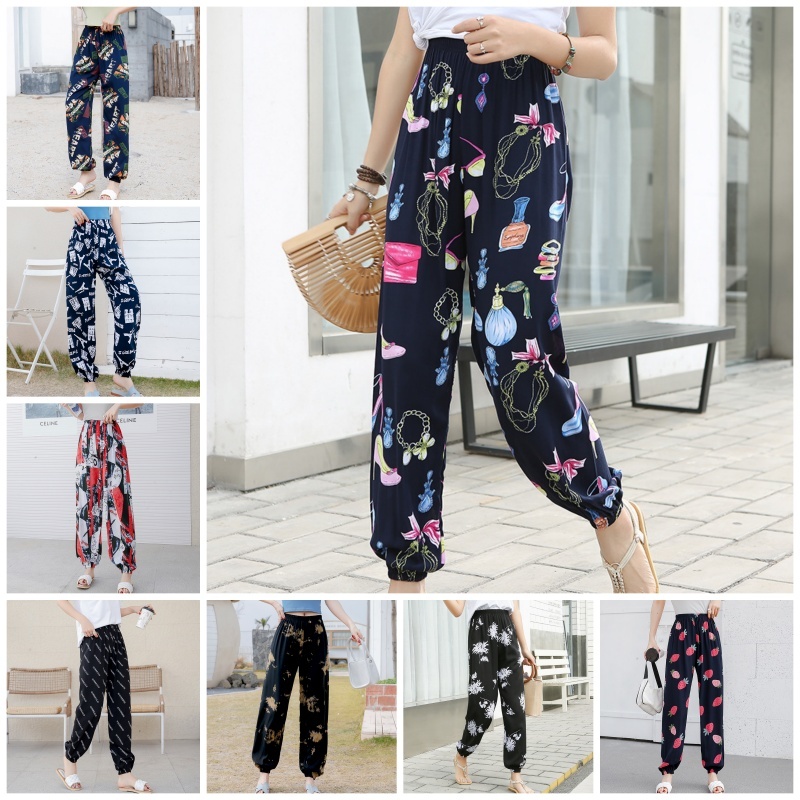 【LF】Women Harem Pants S-3XL Casual Boho Style Tousers for Spring Summer ...
