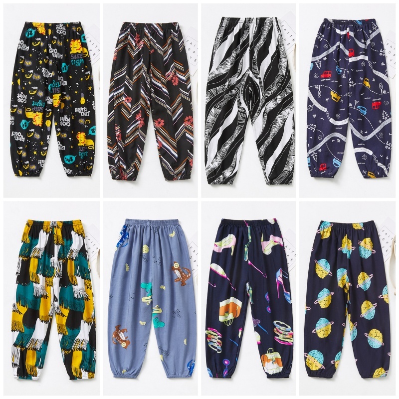 【LF】Kids Long Pants Boys Girls Bloomers Casual Loosepants Cotton Slacks ...