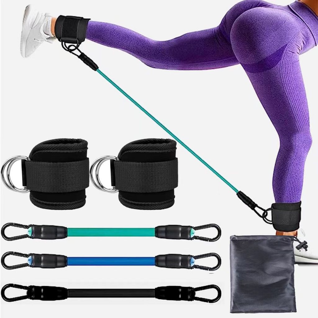 GYMPRO Fitness Ankle Straps Padded Double D-ring Adjustable Ankle Guard ...