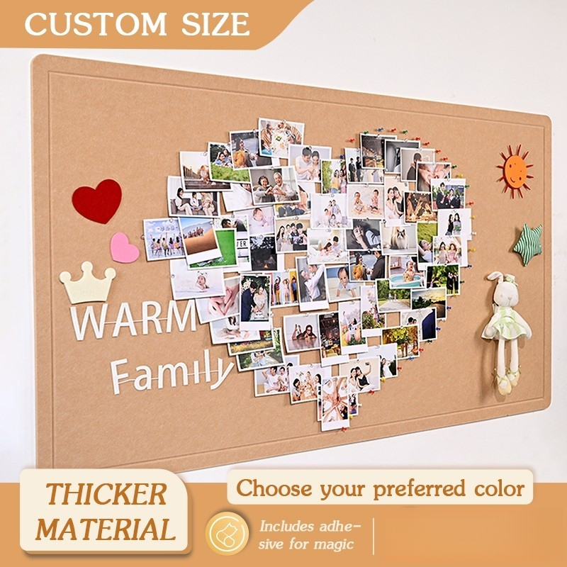 9mm Round Corner Slotted Thickened Wall Stickers Bulletin Board Felt ...