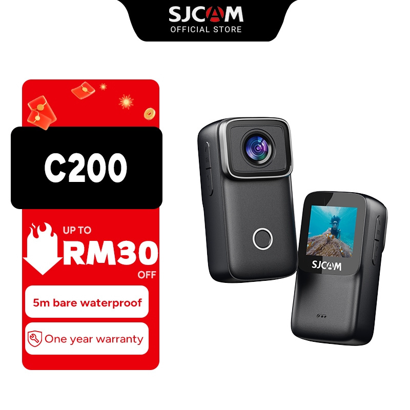 SJCAM C200/C200PRO 4K Mini WiFi Action Camera With IPS Screen 5M Body Waterproof (1.28 ...