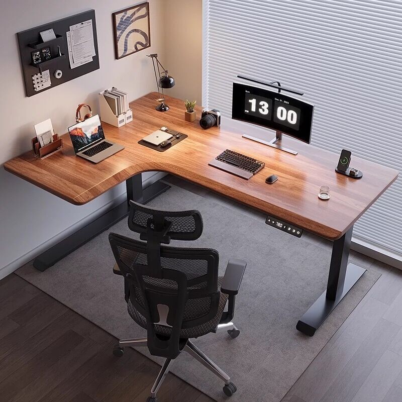 Q1 Height Lifting Adjustable han Q1 Double Computer Desk Bedroom Home ...