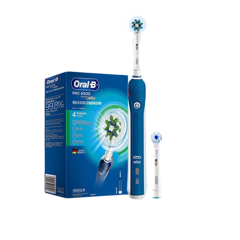 Oral-B Electric Toothbrush for Adult Ultrasonic Pro 4000 Rechargeable ...