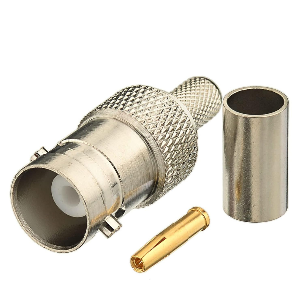 10pcs BNC Internal Thread Crimp Connector Radio Frequency Connector 50 ...