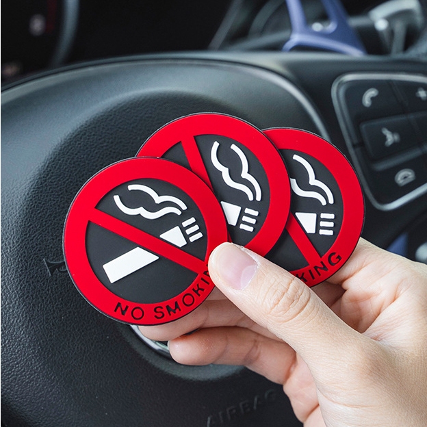 No Smoking Car Interior Stickers Warning Logo Taxi Car Prevent Smoking ...