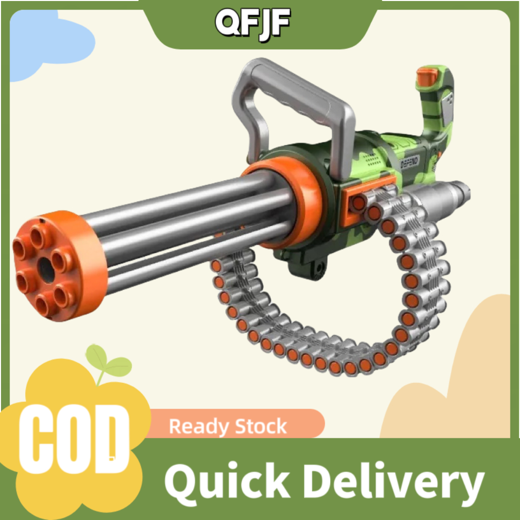 Big electric soft bullet blaster gun Electric Gatling Continuous Hair ...