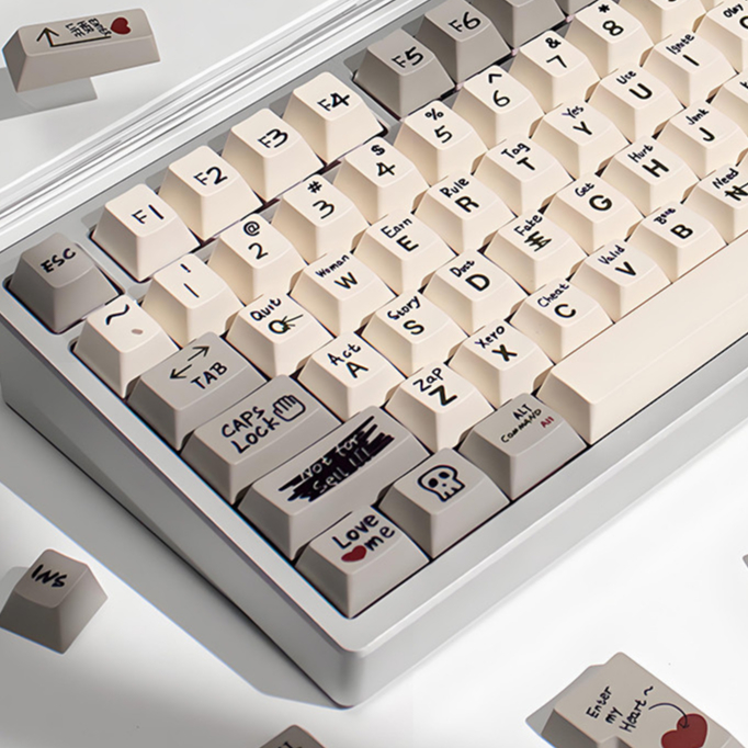 PBT Keycaps - Love Story Keycaps 143Keys/Set Cherry Profile Custom ...
