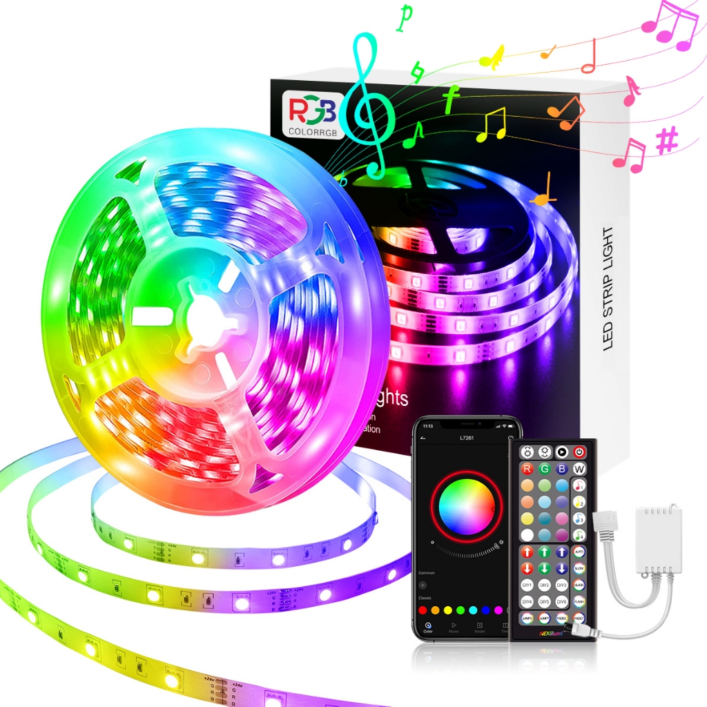 Led light strip light Rgb10/ 20/30/40M with Remote APP control for ...
