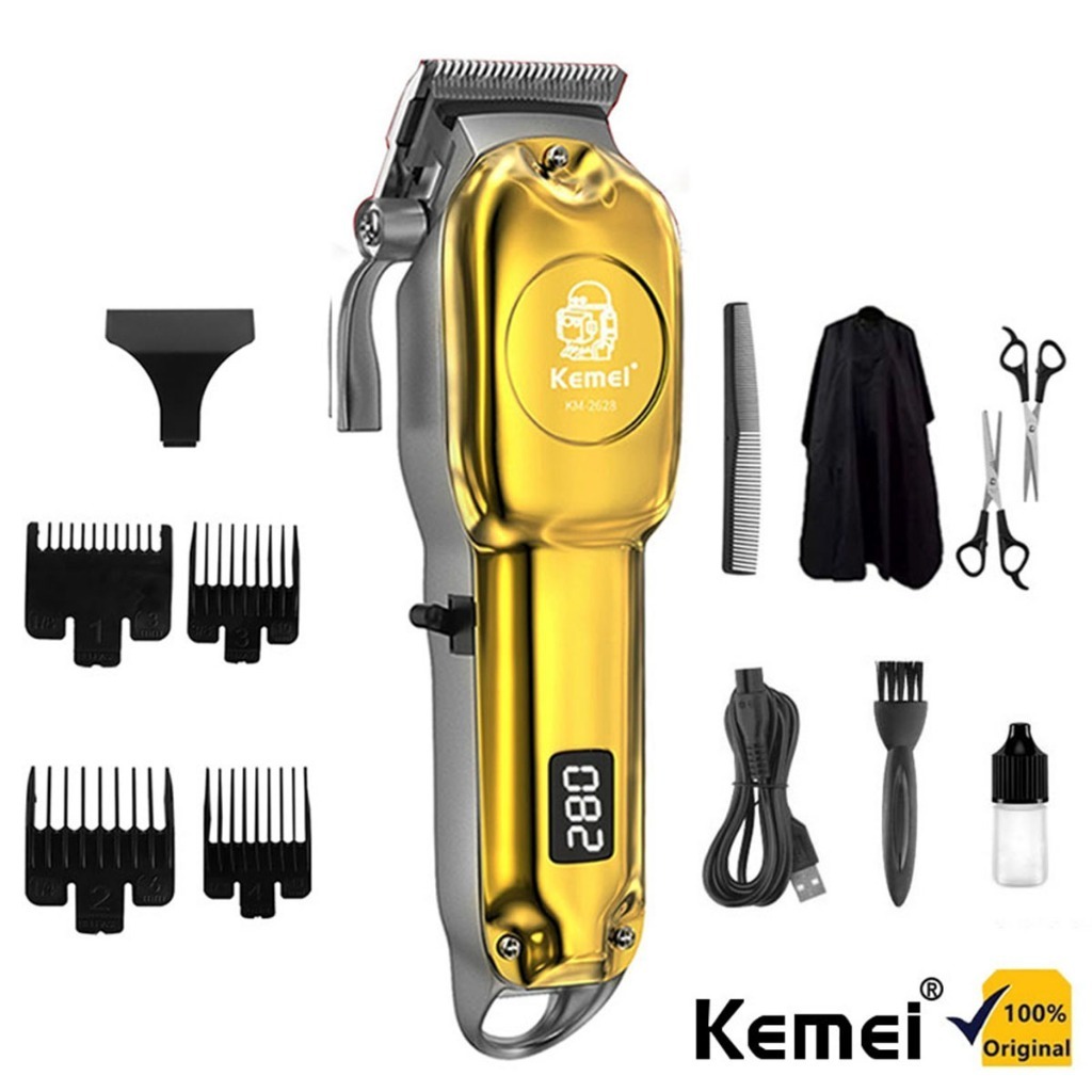 KEMEI Cordless Electric Hair Clipper KM-709A LCD Display Shaver Machine Professional Barber ...