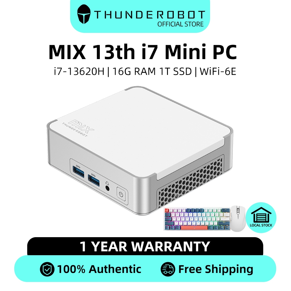 Thunderobot MIX Mini PC i7-13620H 16G RAM 1T SSD WiFi-6E 13th Gen i7 ...