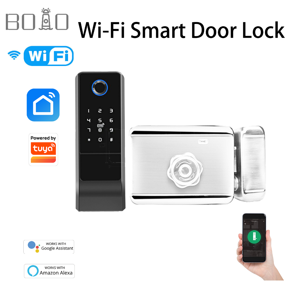 Boio Tuya Smart Digital Door Lock WiFi Smart Door Lock Fingerprint Lock ...