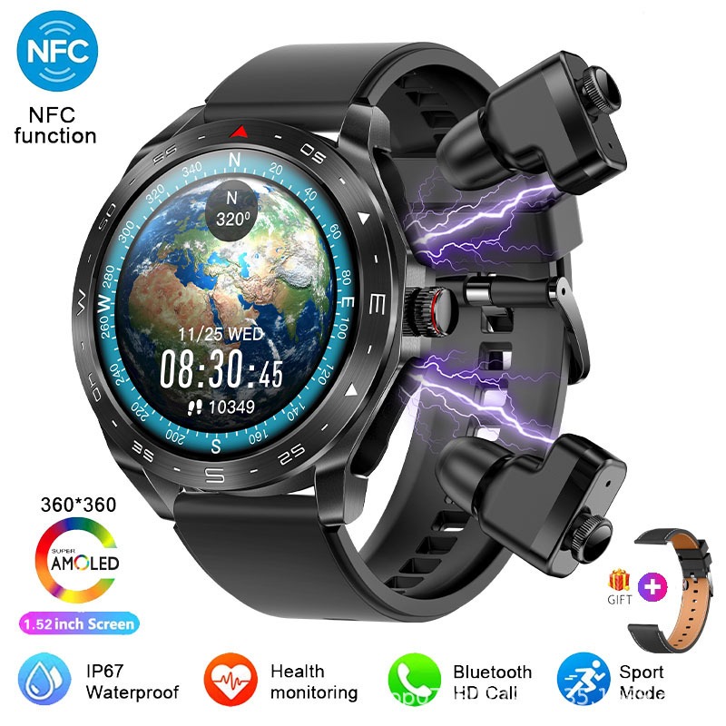 New Smartwatch TWS Bluetooth Headset Two-In-One 1.56HD Display IP67 ...