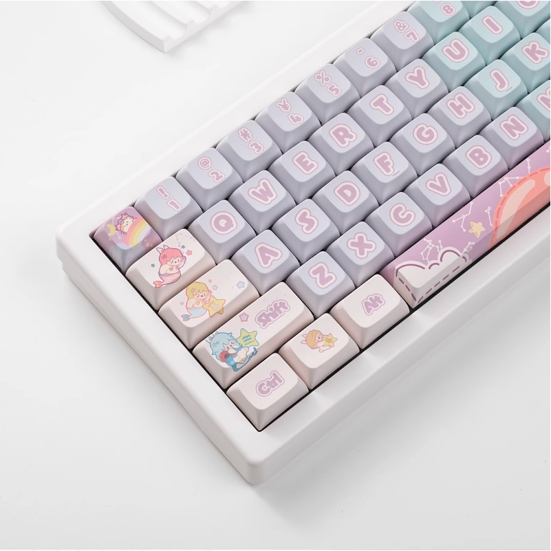 139keys Star Keycaps XDA Profile PBT Dye-sub Keycaps for 60 65 75 87 98 ...