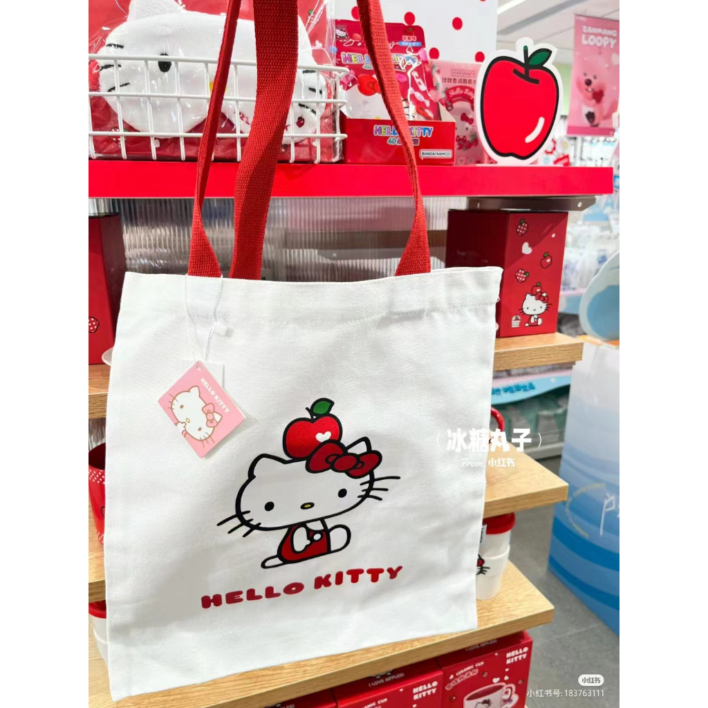 Miniso Hello Kitty 50th anniversary canvas bag 34*38CM | Shopee Malaysia